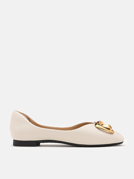 Kaori Gold Buckle Covered Flats – PAZZION AUSTRALIA